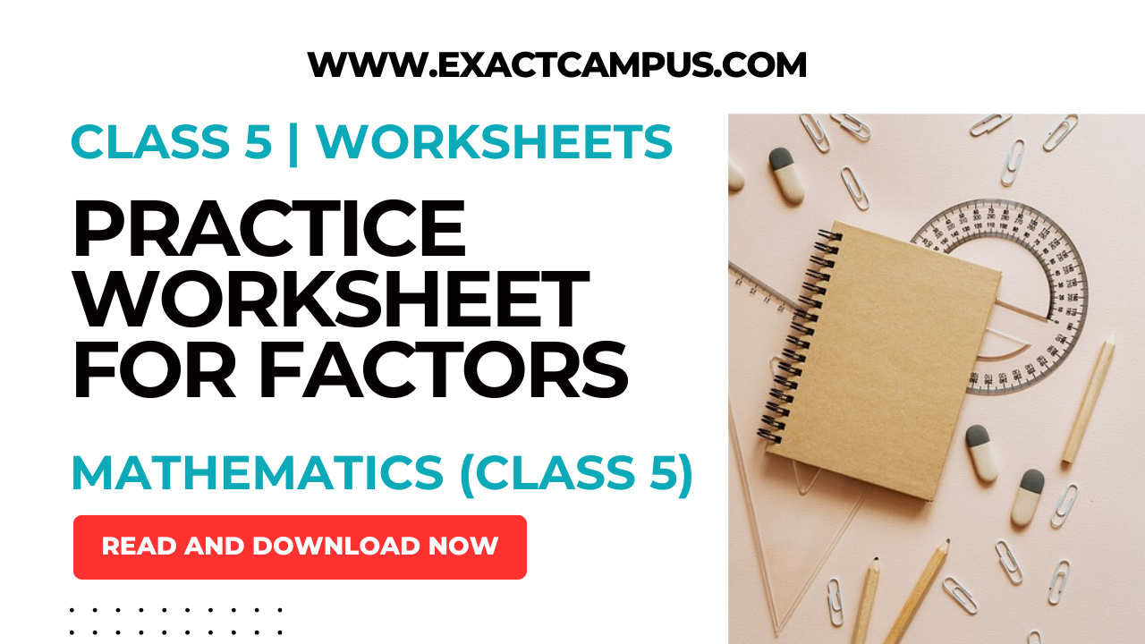Class 5 Worksheets Worksheets - Exact Campus